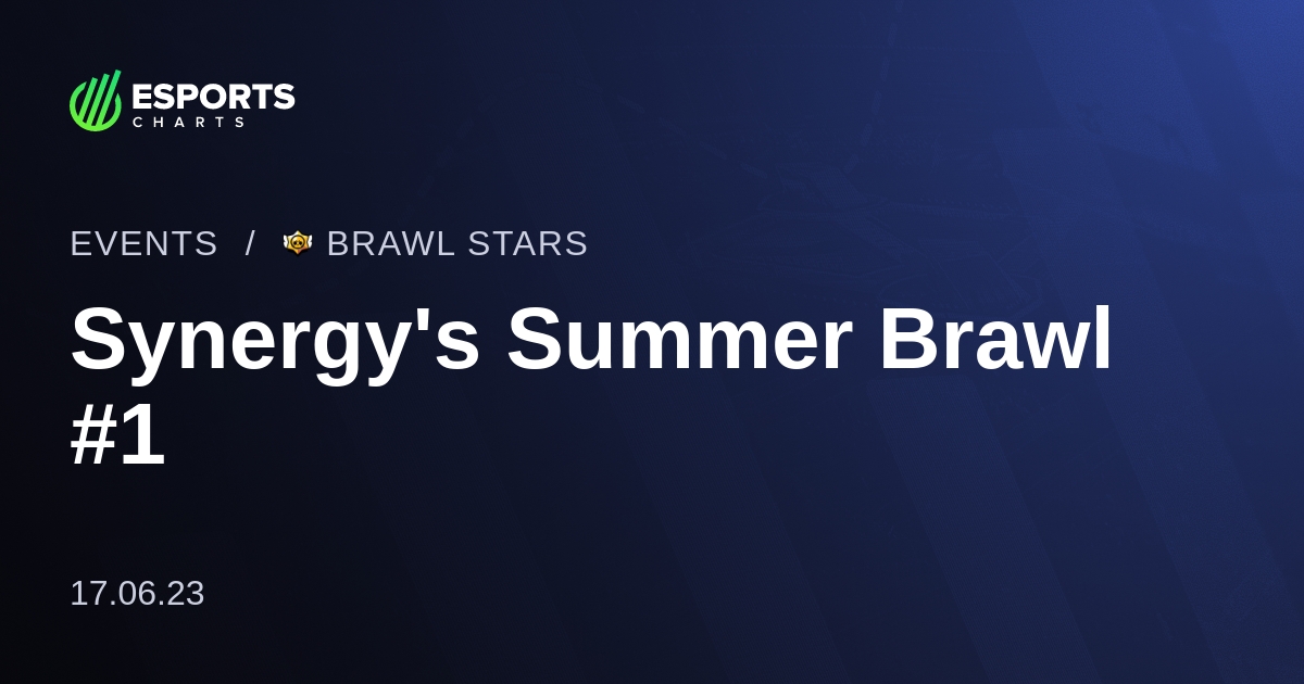 Synergy's Summer Brawl #1 - Brawl Stars - Viewership, Overview, Prize ...