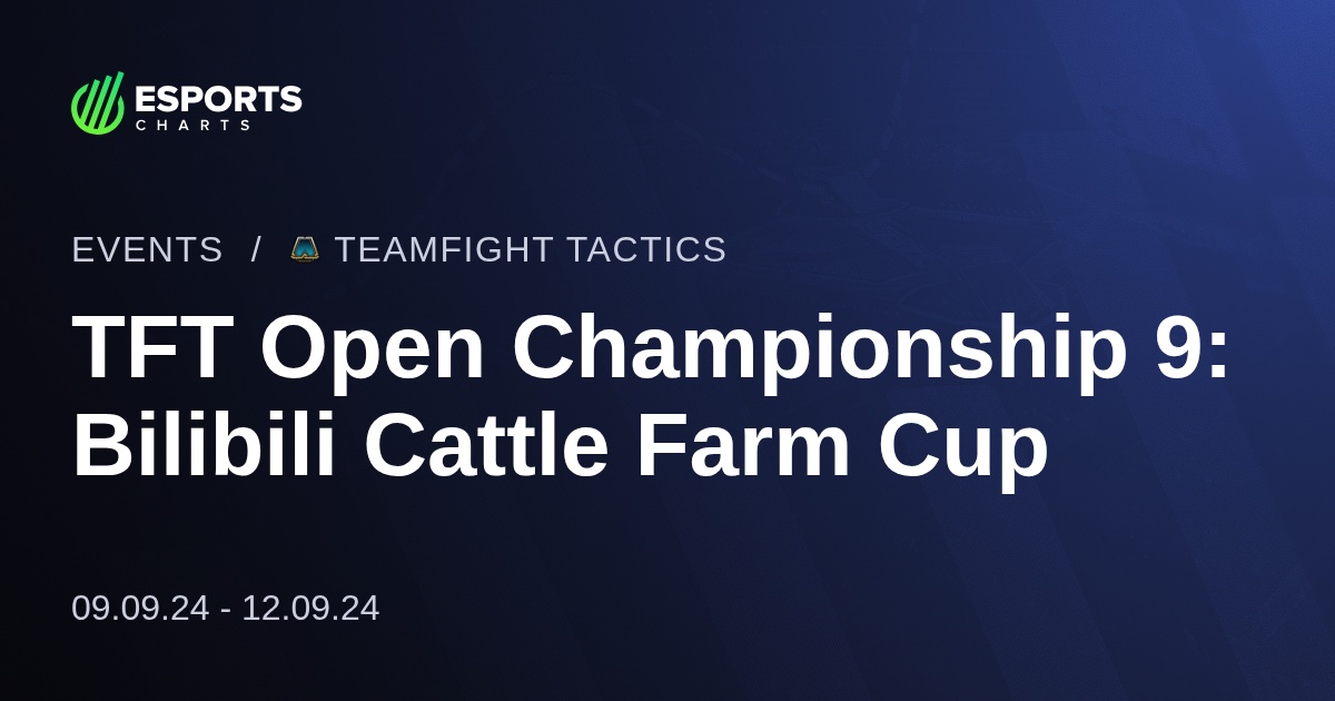 TFT Open Championship 9: Bilibili Cattle Farm Cup - TFT - 視聴率、概要、賞金総額 ...