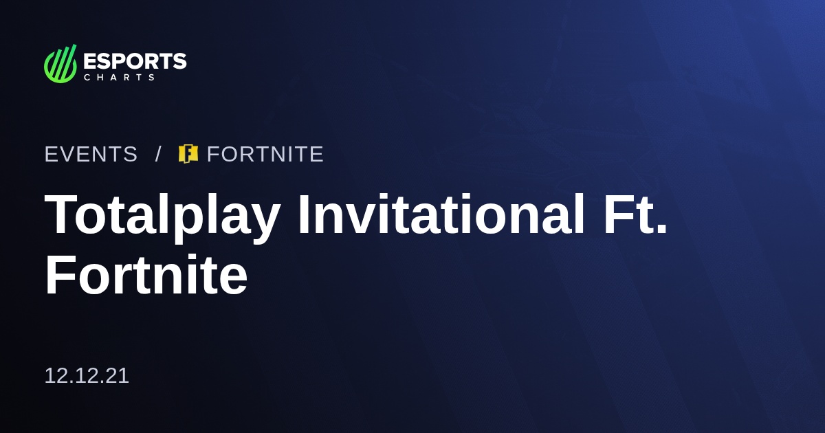 Totalplay Invitational Ft. Fortnite - Fortnite - Viewership, Overview ...
