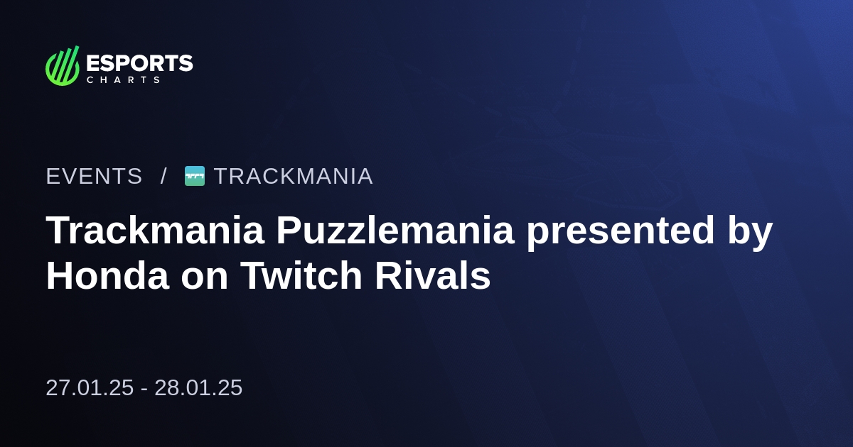 Trackmania Puzzlemania presented by Honda on Twitch Rivals - TrackMania ...