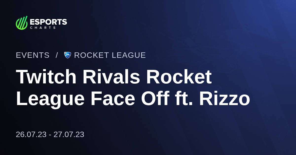Twitch Rivals Rocket League Face Off ft. Rizzo - RL - Viewership ...