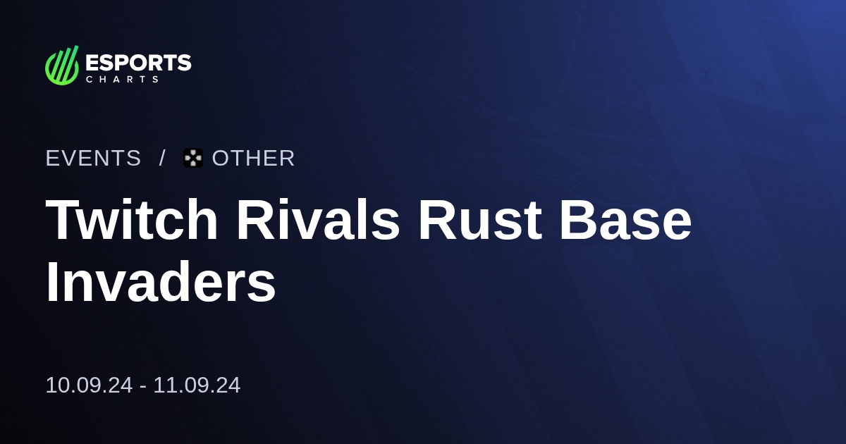 Twitch Rivals Rust Base Invaders - Viewership, Overview, Prize Pool ...