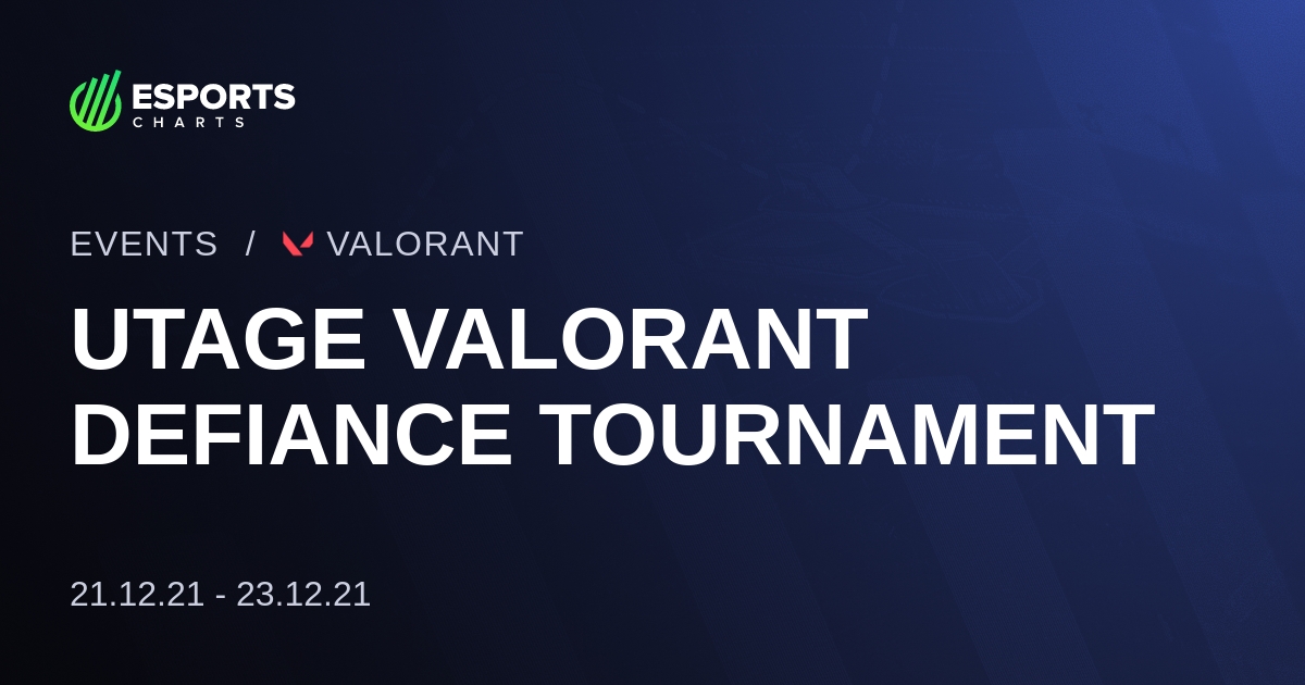 UTAGE VALORANT DEFIANCE TOURNAMENT - Valorant - Viewership, Overview ...