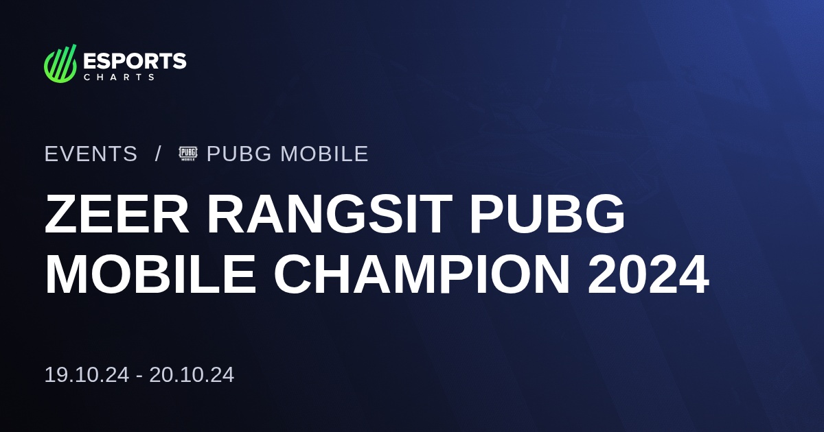 ZEER RANGSIT PUBG MOBILE CHAMPION 2024 - PUBG Mobile - Viewership ...